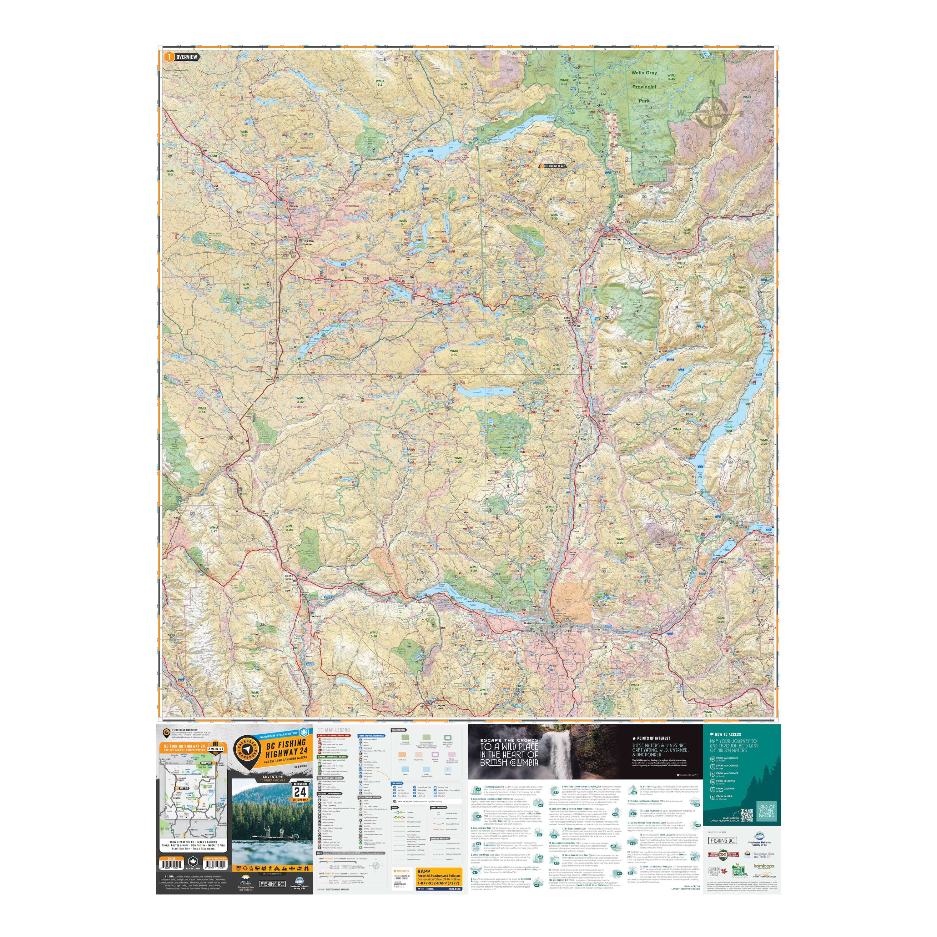 Backroad Mapbook - BC Fishing Highway 24 and The Land of Hidden Waters ...