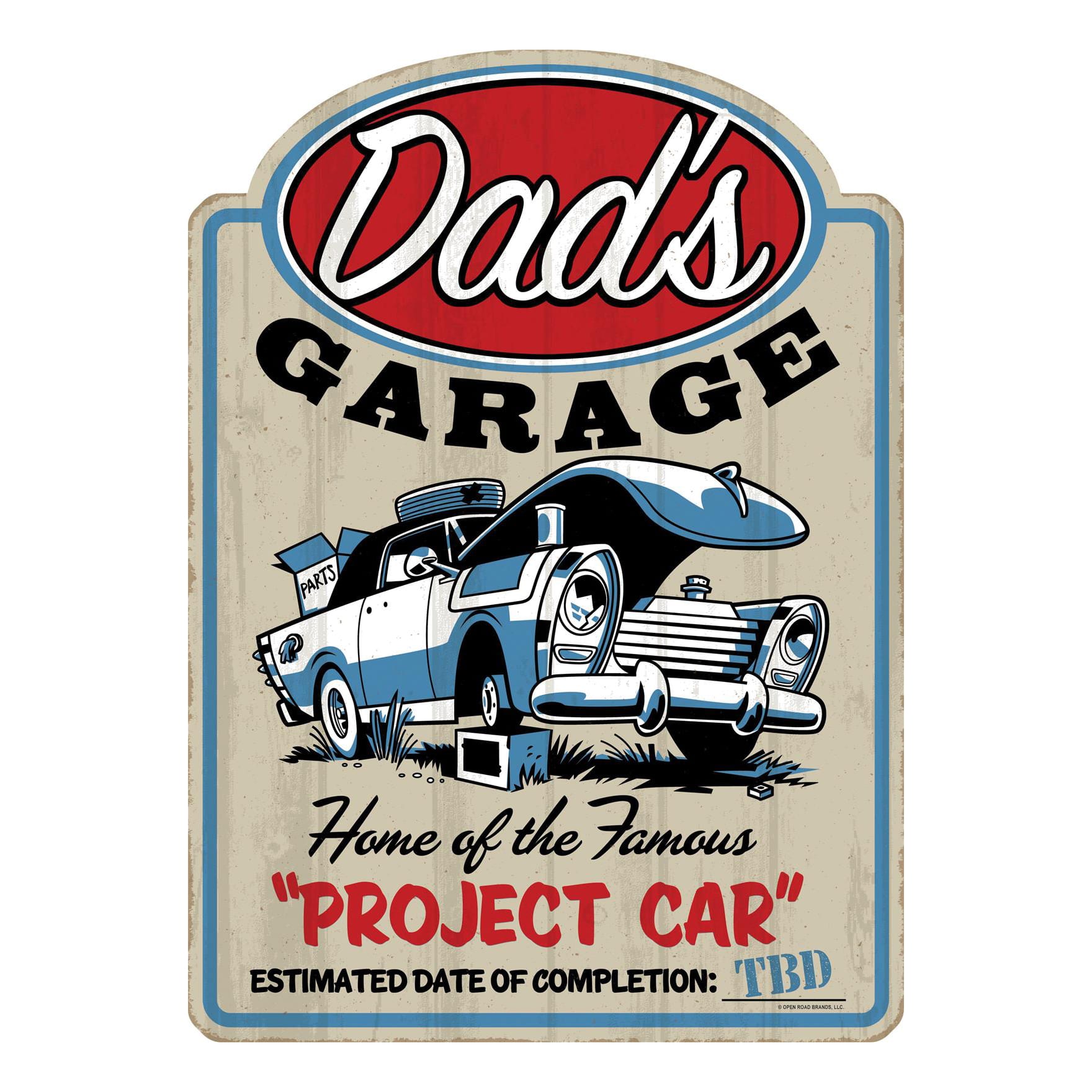Open Road's Dad's Garage Project Car Embossed Metal Sign | Cabela's Canada