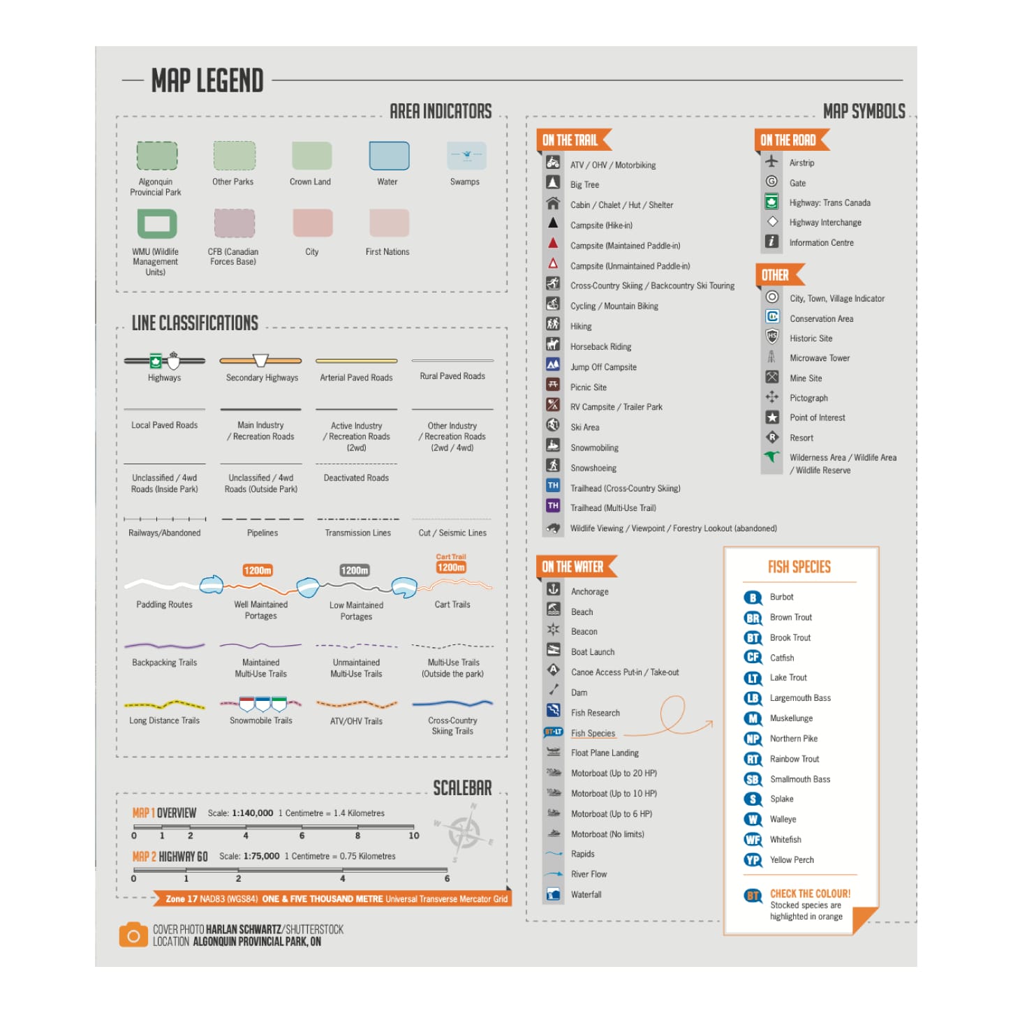 Backroad Mapbooks - Algonquin Provincial Park Ontario Waterproof Map ...