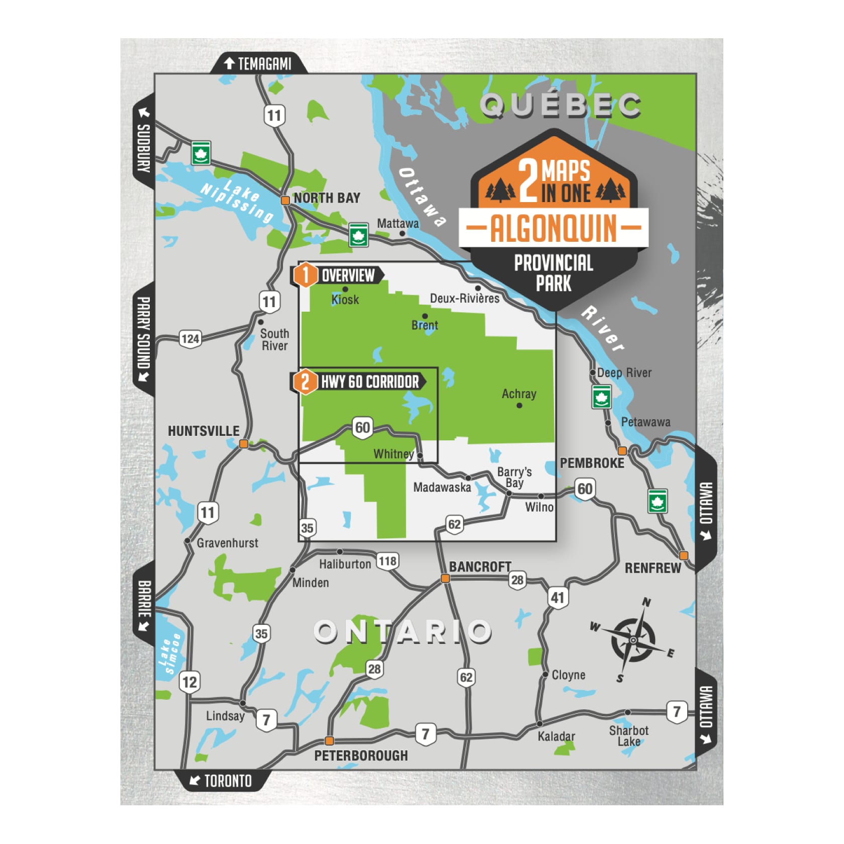 Backroad Mapbooks - Algonquin Provincial Park Ontario Waterproof Map ...