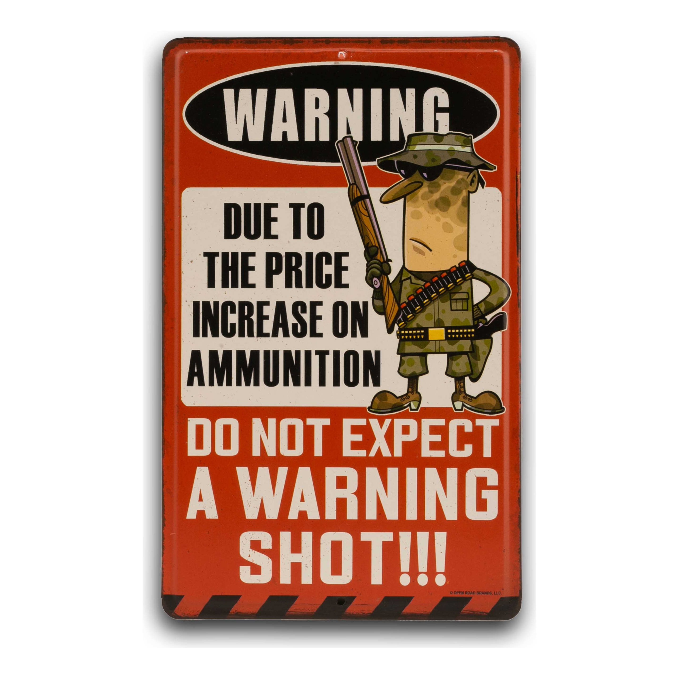 Open Road's No Warning Shot Embossed Metal Sign | Cabela's Canada
