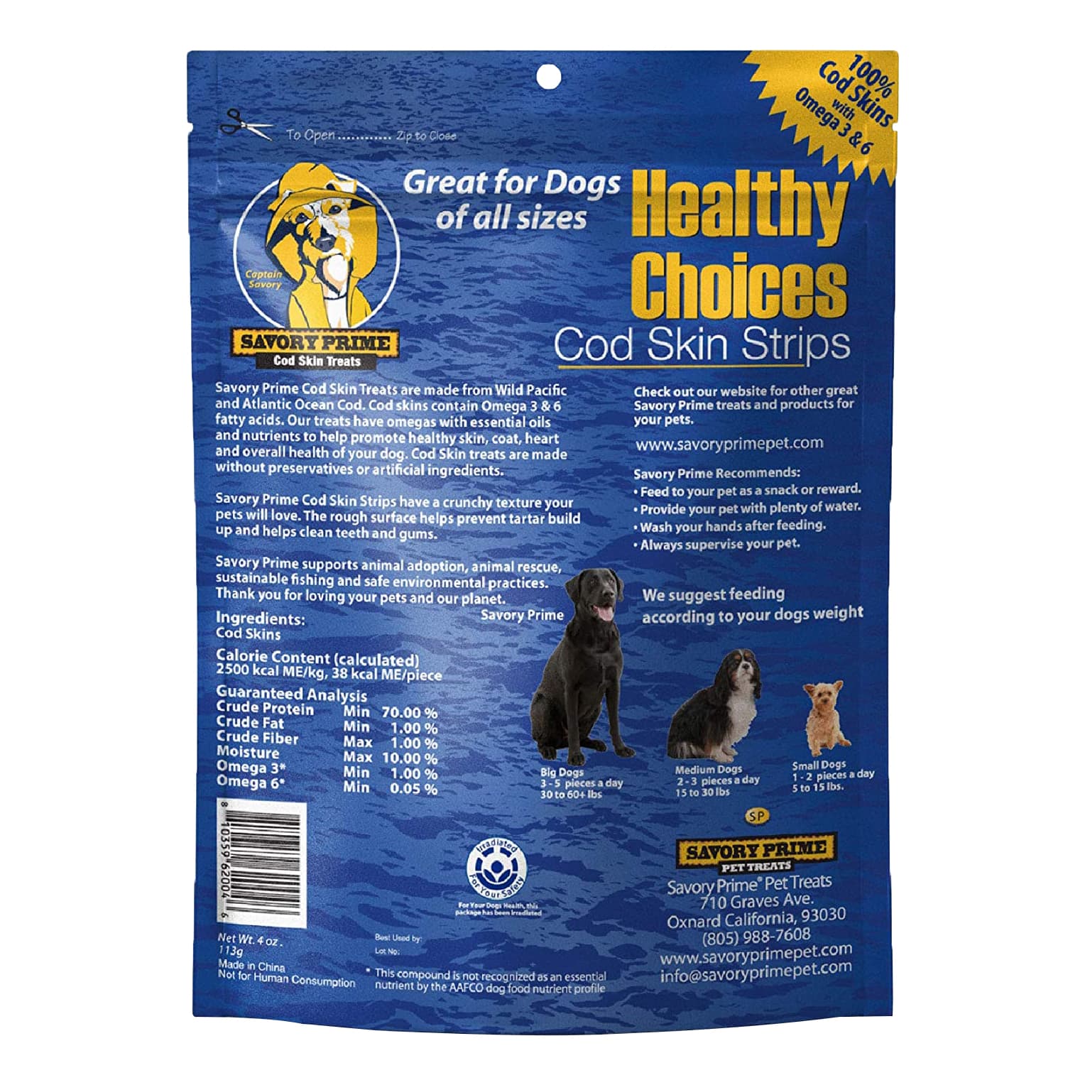 Savory Prime® Cod Skin Fish Strips - 4 oz. | Cabela's Canada