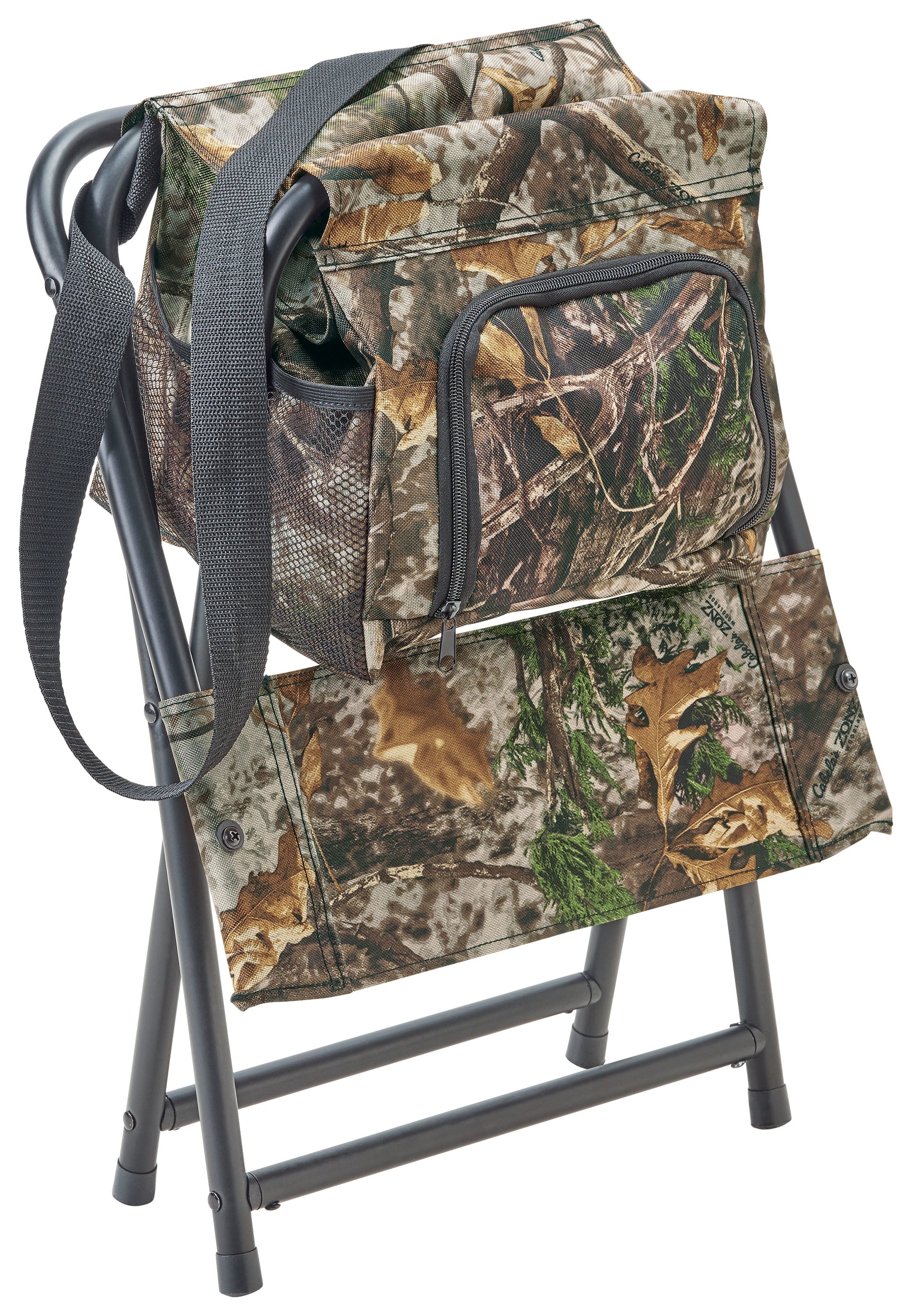 Pursuit® Zonz Woodlands Camo Folding Dove Stool with Back | Cabela's Canada