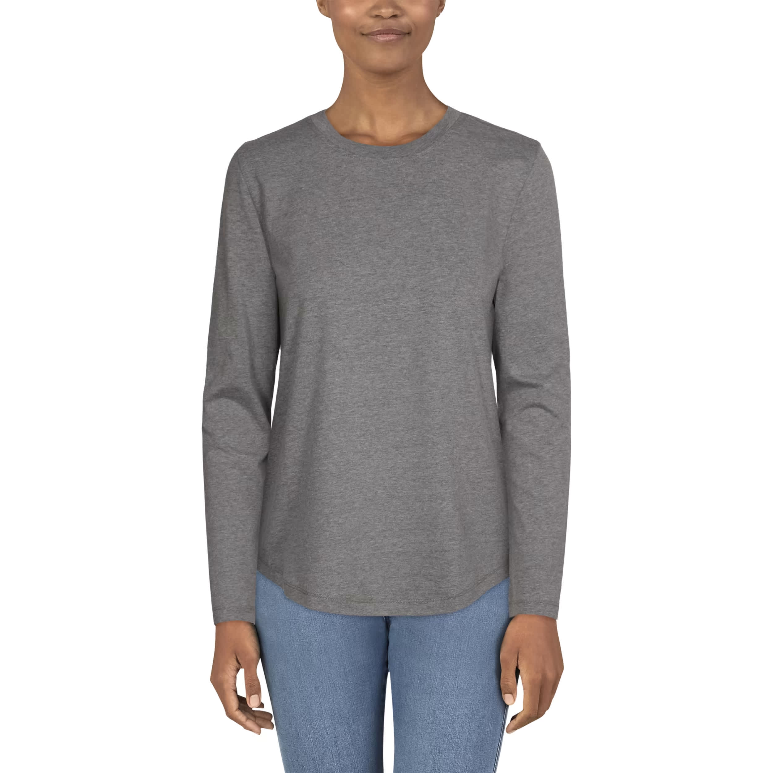 Natural Reflections® Women’s Everyday Crew-Neck Long-Sleeve Shirt ...
