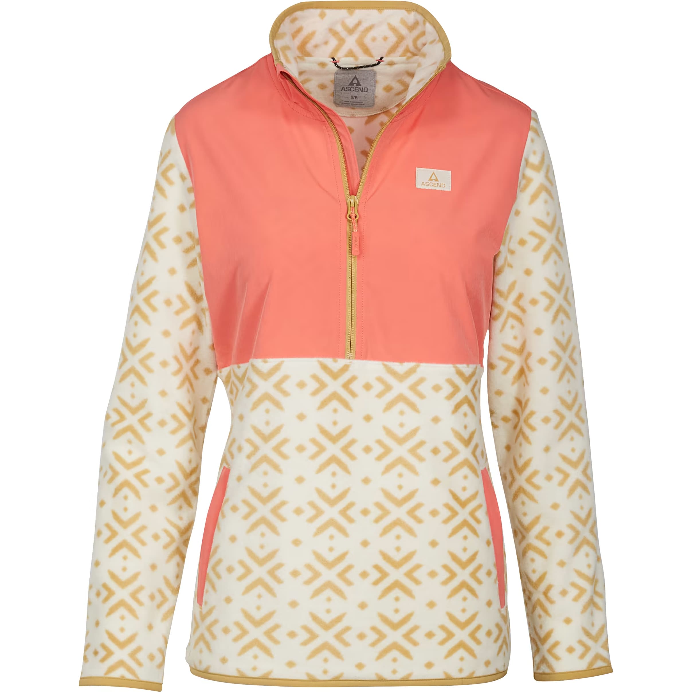 Ascend® Women’s Yukon Half-Zip Recycled Microfleece Long-Sleeve ...