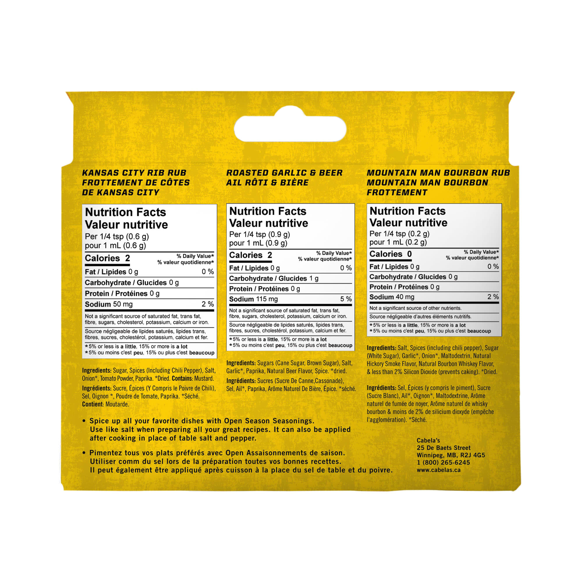 Cabela's® Open Season Mini Seasoning Sampler 3-Pack | Cabela's Canada